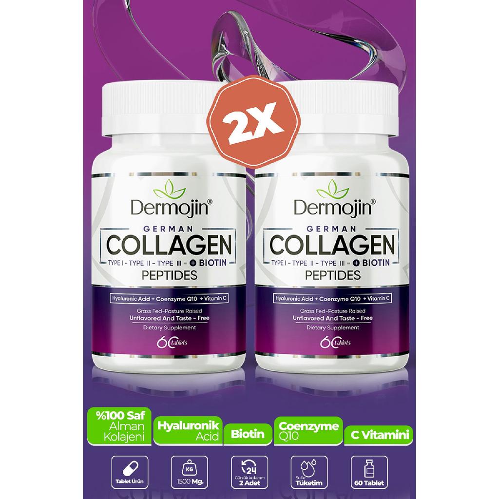 2 Boxes - Biotin, Coenzyme Q10, Hyaluronic Acid, 100 %pure Tablet ...