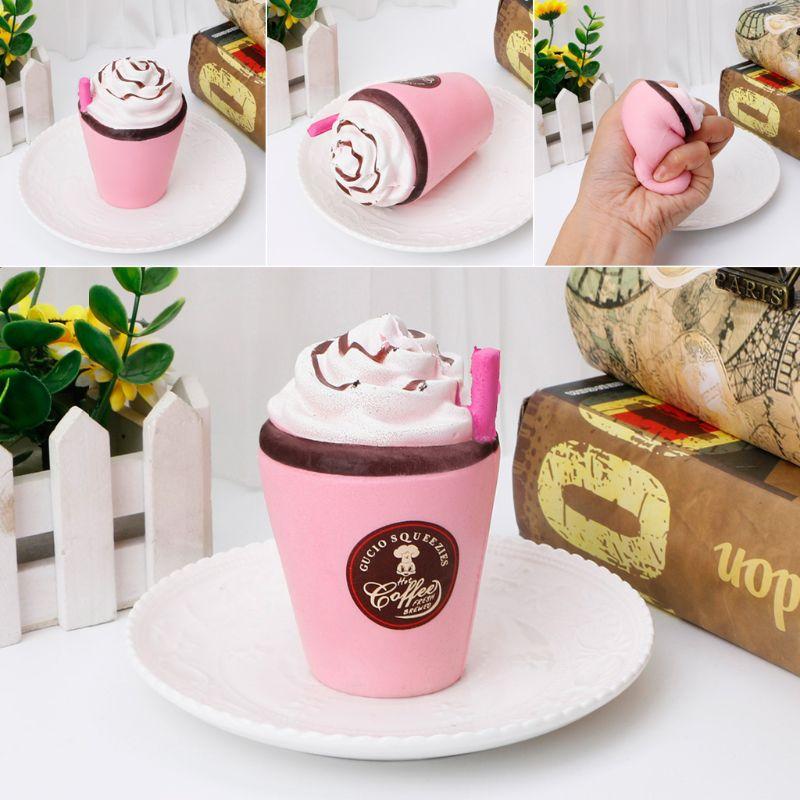 Buy 11CM Coffee Cup With Straw Squishy Toys Kawaii Scent Slow Rising ...