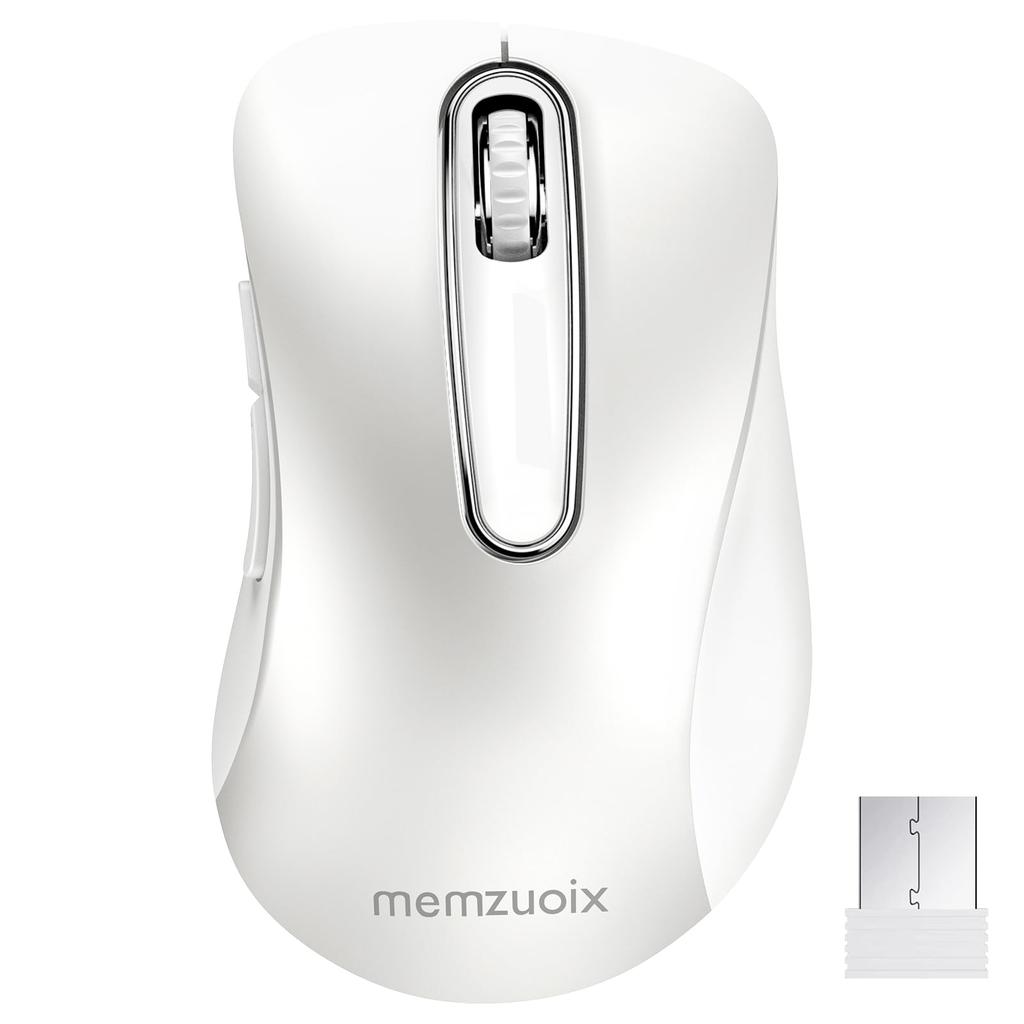 memzuoix Wireless Portable Mobile Cordless Mouse with USB Ergonomic ...