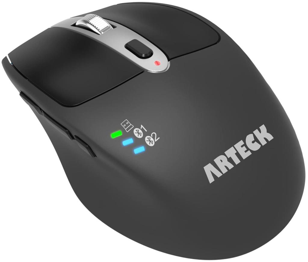 Arteck Wireless Bluetooth Mouse USB Receiver Ergonomic Design Right ...