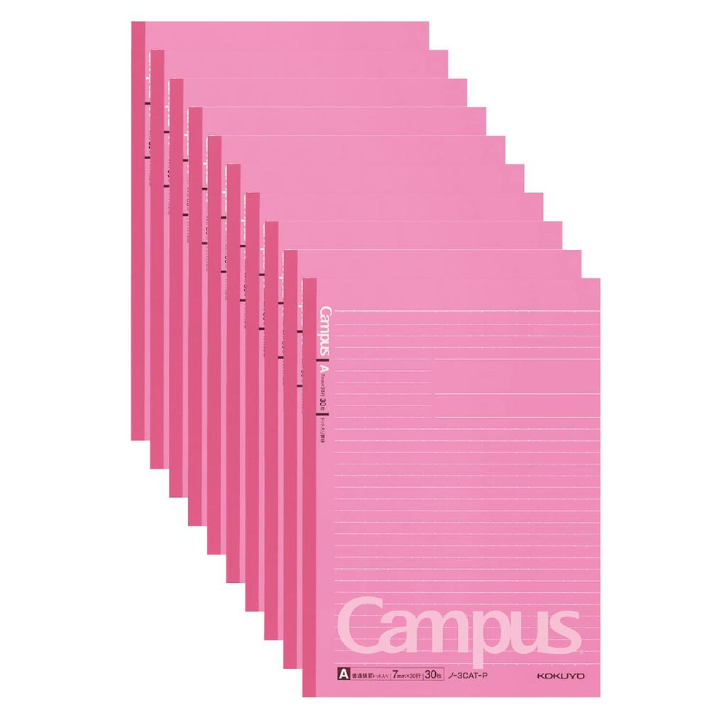 KOKUYO Notebook Campus Note Dotted Ruled B5 30 Sheets Pink 10 Book Set ...