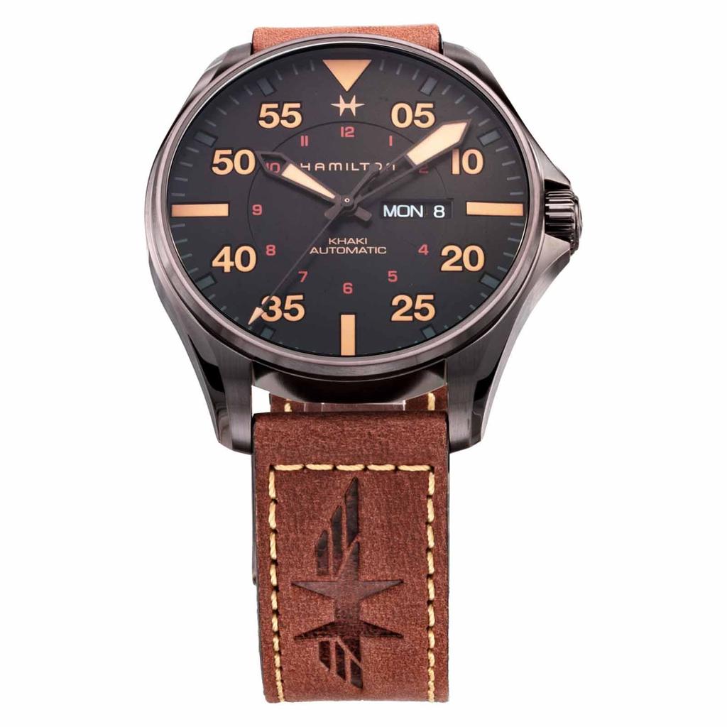 Часы Khaki Aviation Pilot Day Date Auto Khaki Aviation Черный циферблат ...