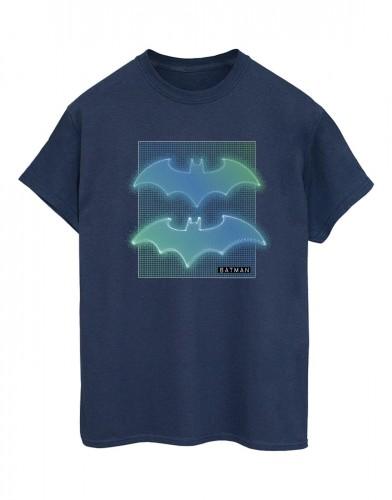 DC Comics Womens/Ladies Batman Grid Gradient Cotton Boyfriend T-Shirt ...