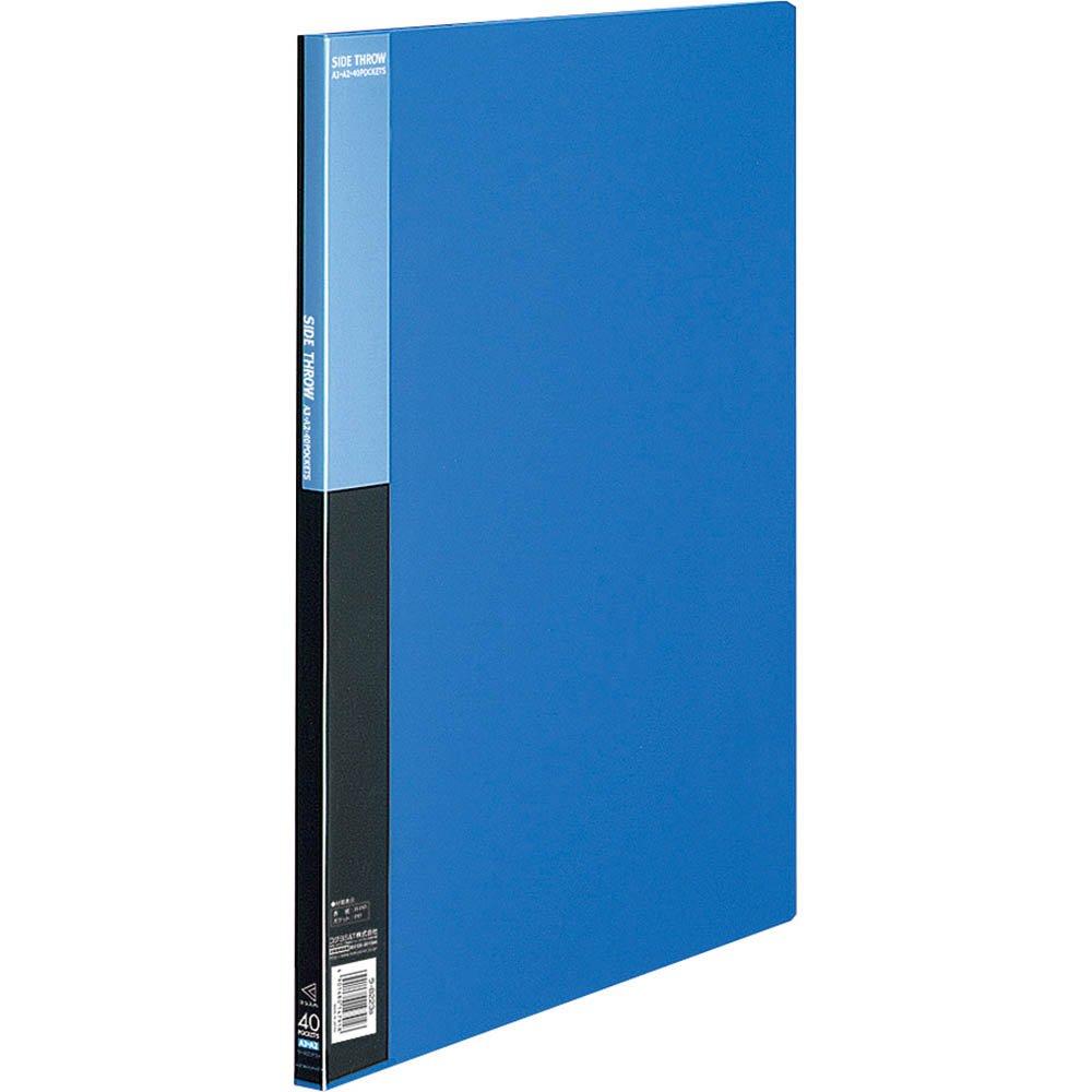 KOKUYO File Clear File Basic Fixed Type Side Throw A3 20 Pockets Blue ...