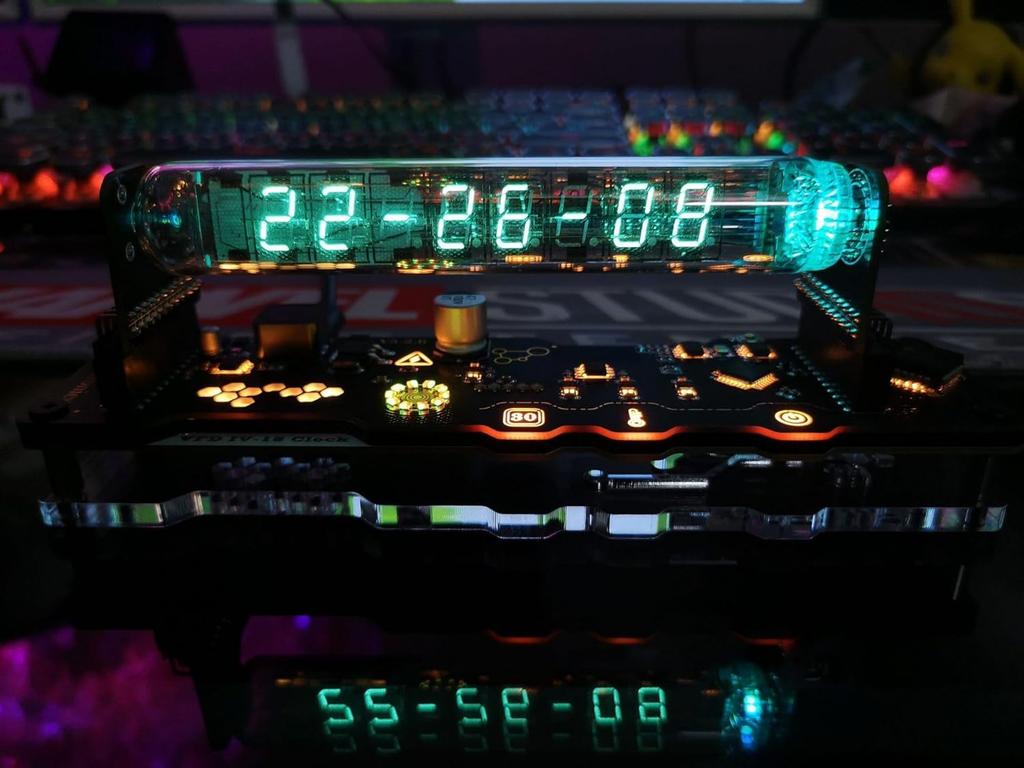 Часы Nixie, часы с вакуумно-флуоресцентной лампой IV18 с дистанционным ...