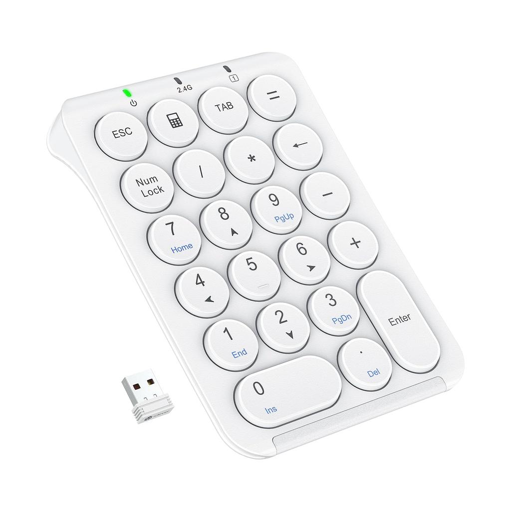 iClever Numeric Keypad Wireless Numeric Keyboard Pantograph Charging ...
