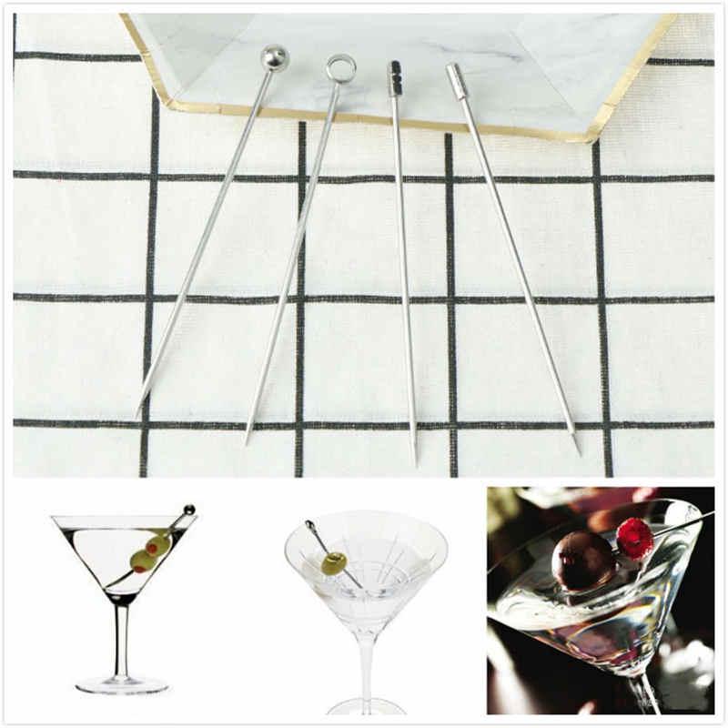Buy 4 Kinds Stainless Steel Cocktail Wine Needle Fruit Toothpick Fork ...