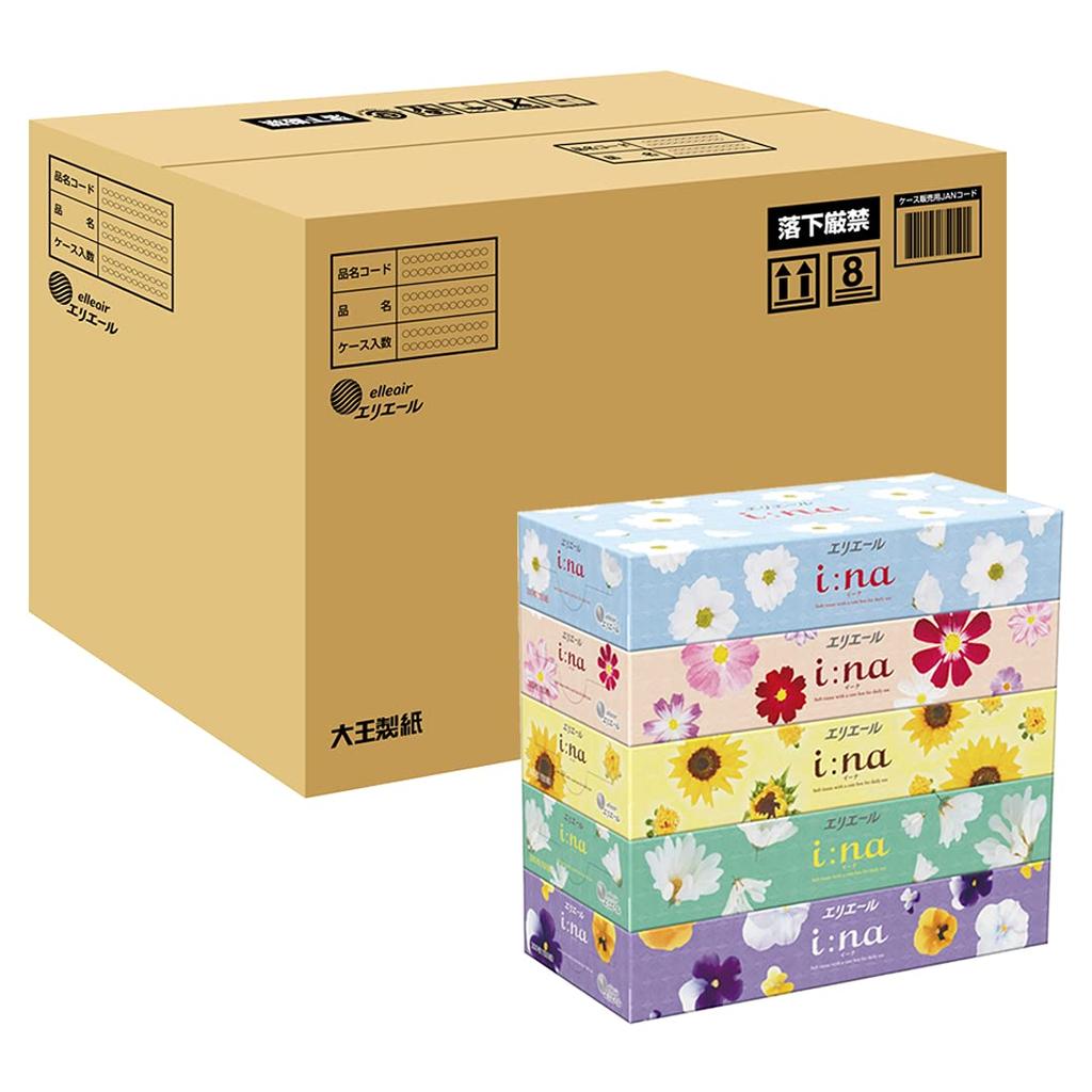 Elleair Tissue 150 пар x 60 коробок в упаковке (В) [Корпус продукта ...