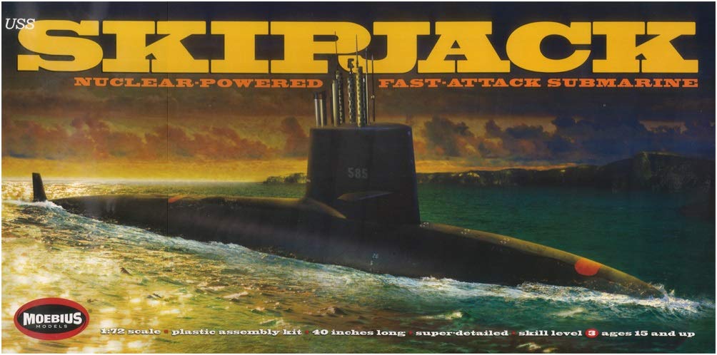 Mobius Model US Navy Nuclear Submarine USS Skip Jack Plastikowy Model 1 ...