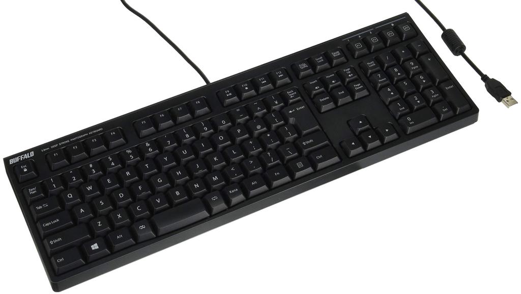 BUFFALO BUFFALO High Quality Model Wired Keyboard with Deep Stroke ...